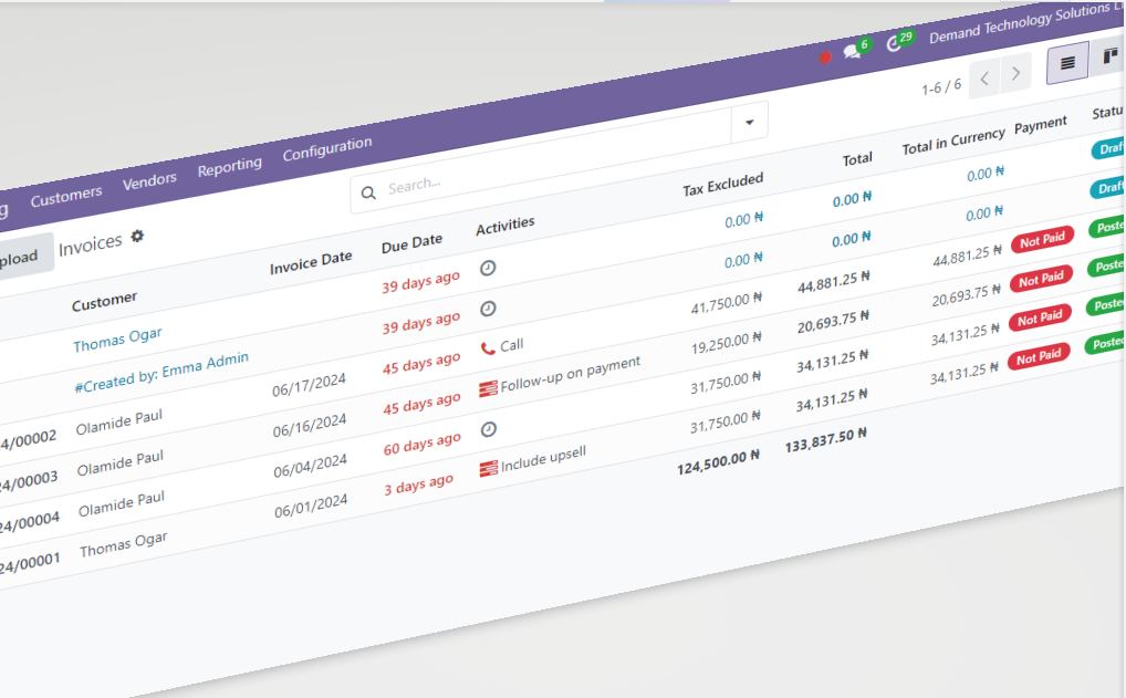 Invoice & Settlements - Demand Technology Solutions
